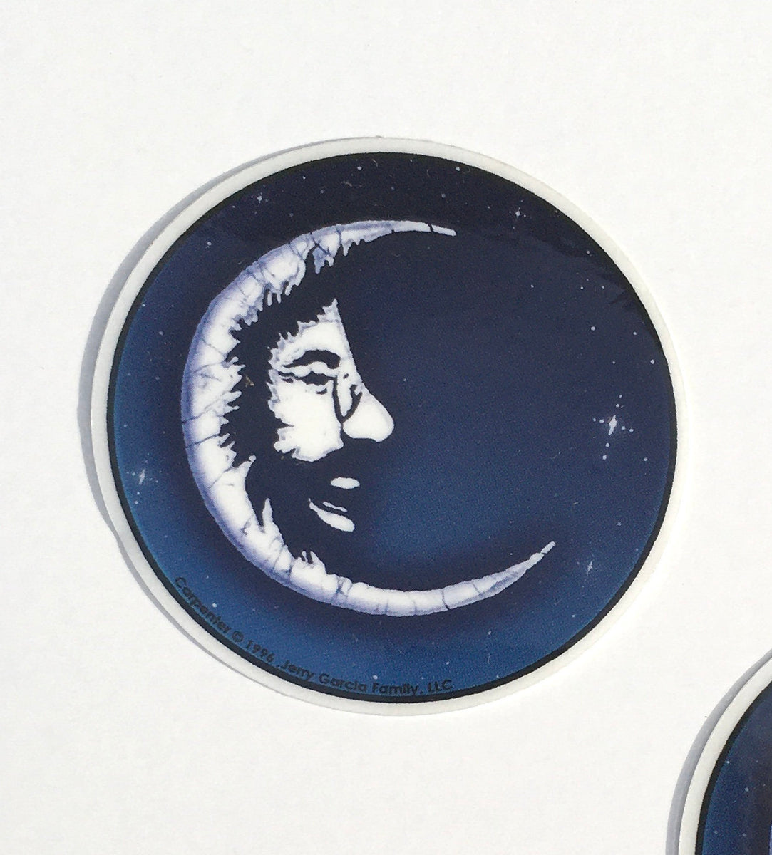Grateful Dead Mini Sticker - Jerry Moon Stickers GDP - Garcia Moon ...