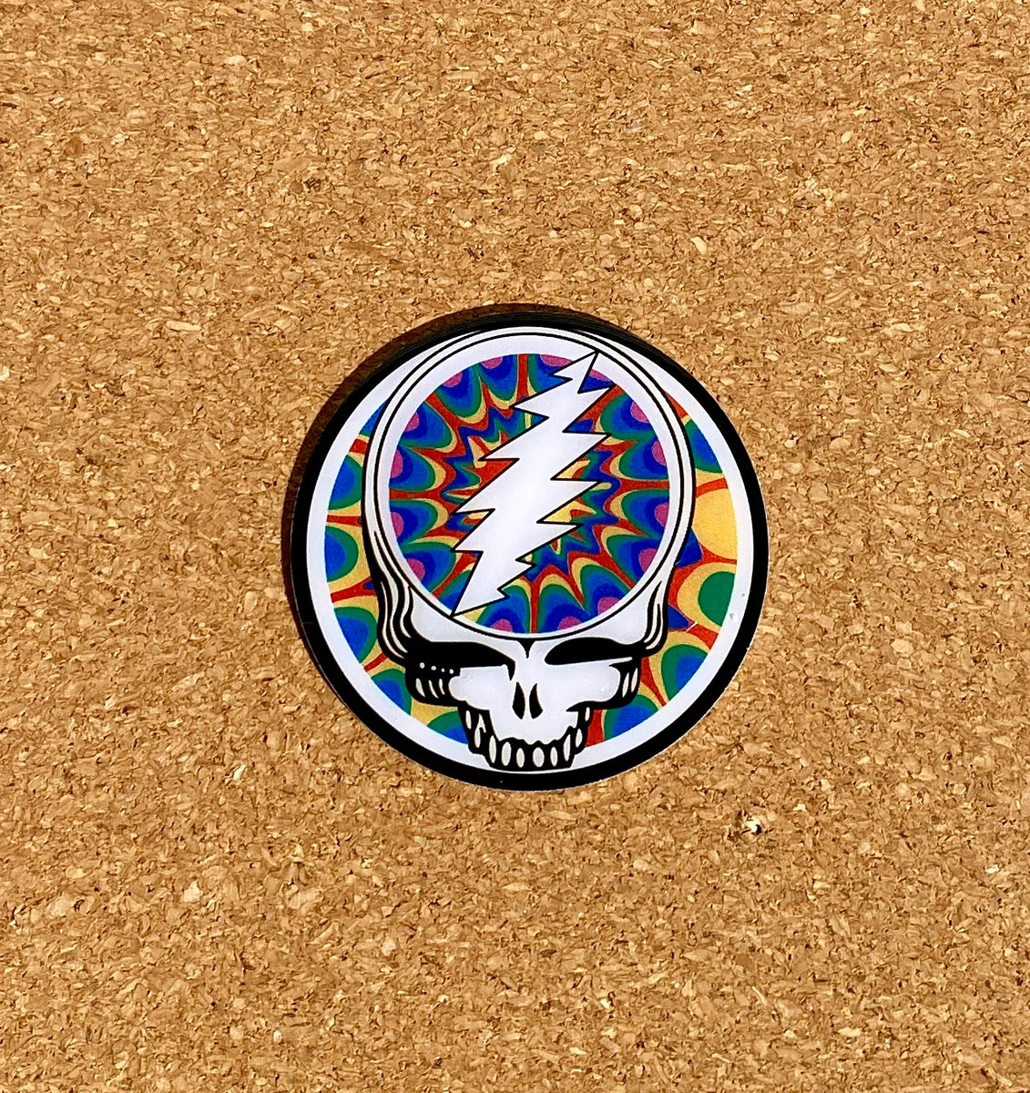 Grateful Dead Sticker - Metal Steal Your Face - 1 5/8” Fractal Sun Bol ...